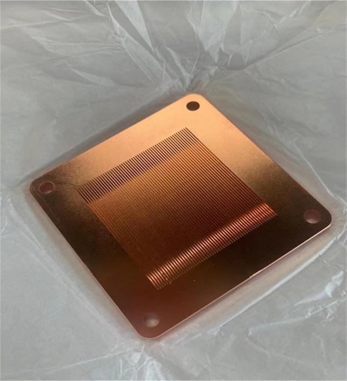 Slotting Copper Cold Plate Heat Sink , Microgrooved Skived Fin Heat Sink