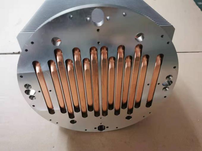 High Precision Copper Pipe Heatsink Aluminum Stacked Fin Heatsink For ...