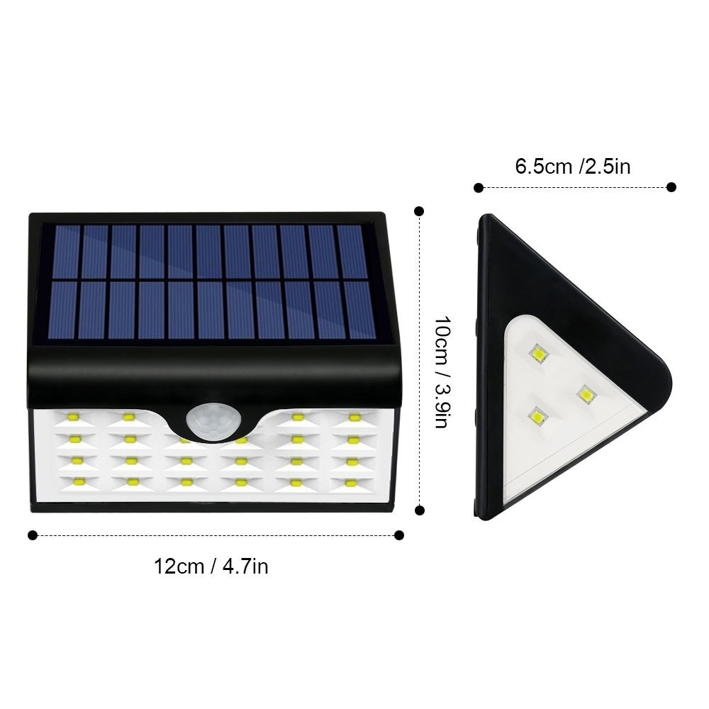 Three Side Shine 28 LED USB Solar Light Aluminum LED Housing For Patios ...