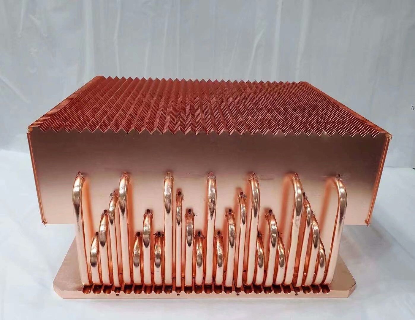 Pure Copper Base Copper Fin Copper Pipe Heat Sink Module Gold Plating ...