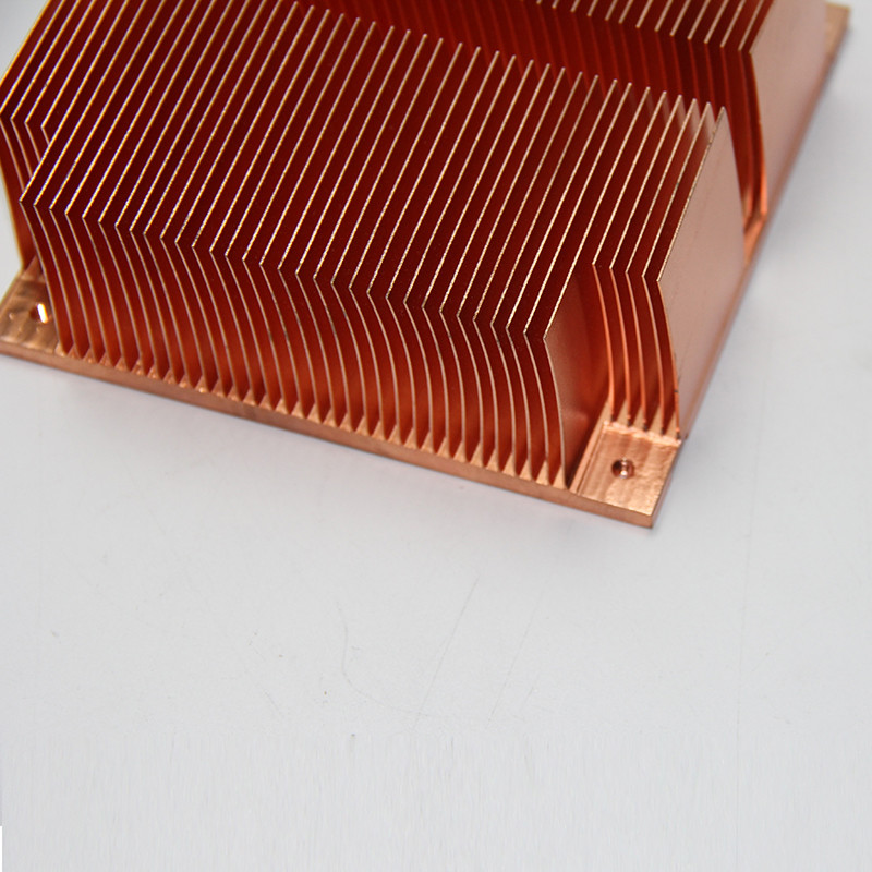 4 Pass Buried Cu Tube 20*120*80 mm Copper Heatsink Skiving Fin Cooler ...